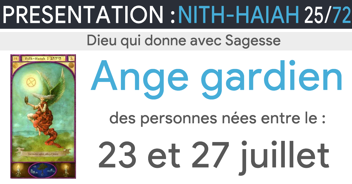 Ange Nith-Haiah Gardien du 23 juil au 27 juil Présentation et Prière